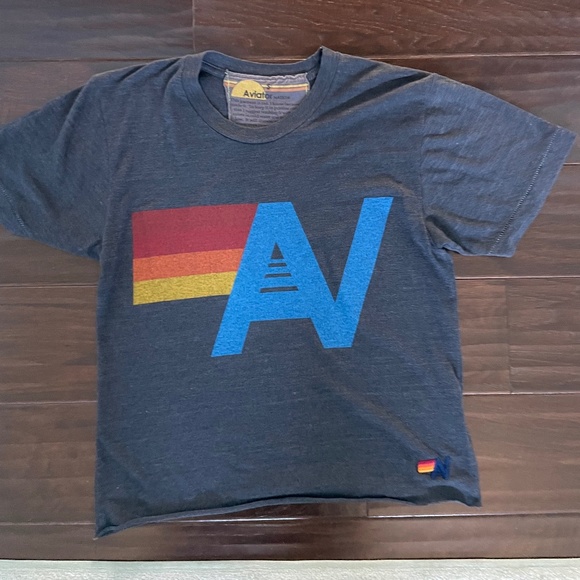Aviator Nation | Tops | Aviator Nation Logo Boyfriend Tee Charcoalsz S ...